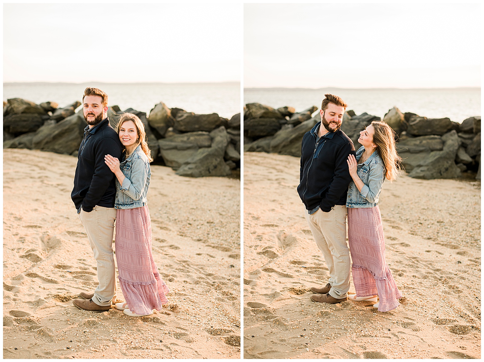 Sandy Hook Engagement Session with Adorable Pup | Long Beach Island ...