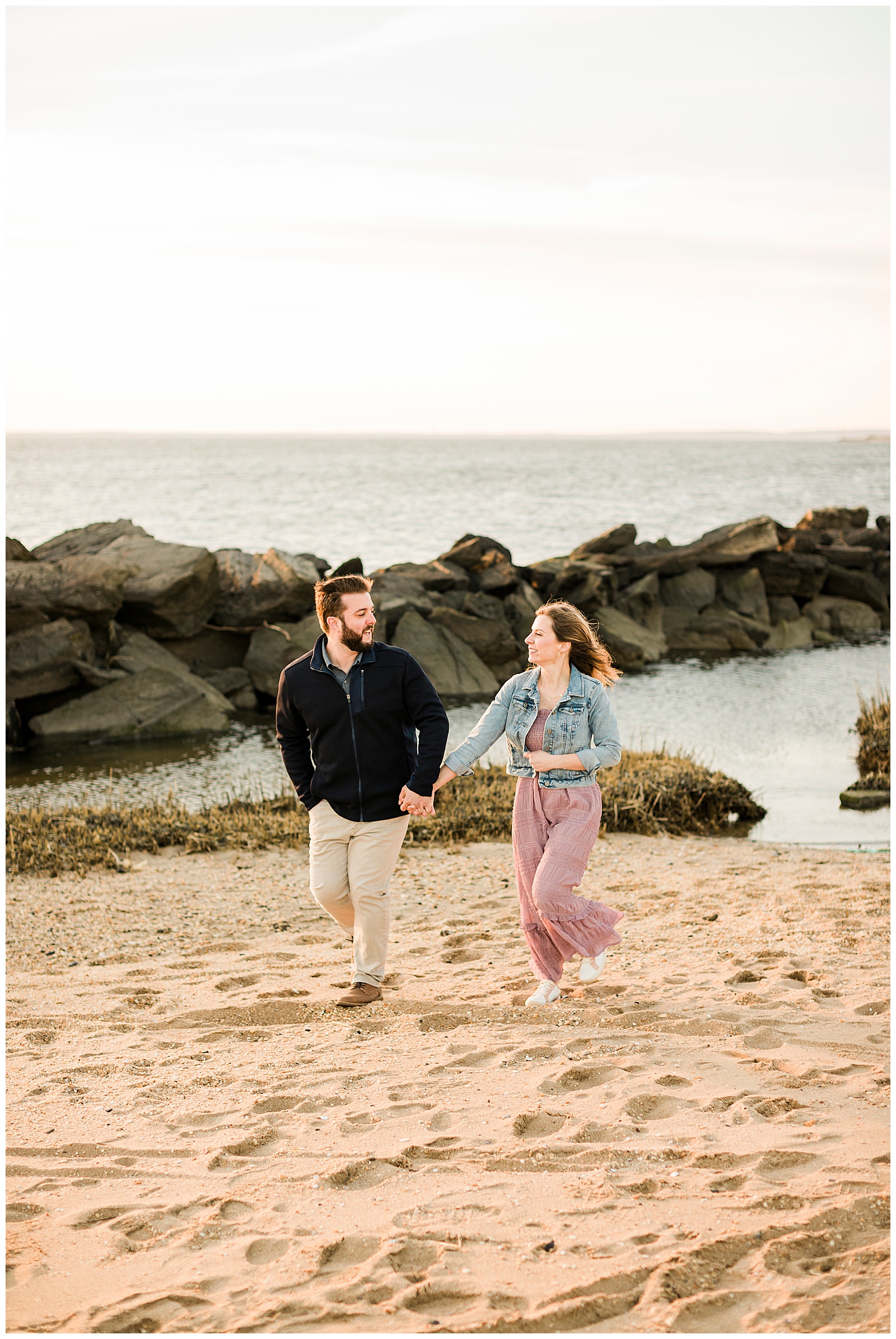 Sandy Hook Engagement Session with Adorable Pup | Long Beach Island ...